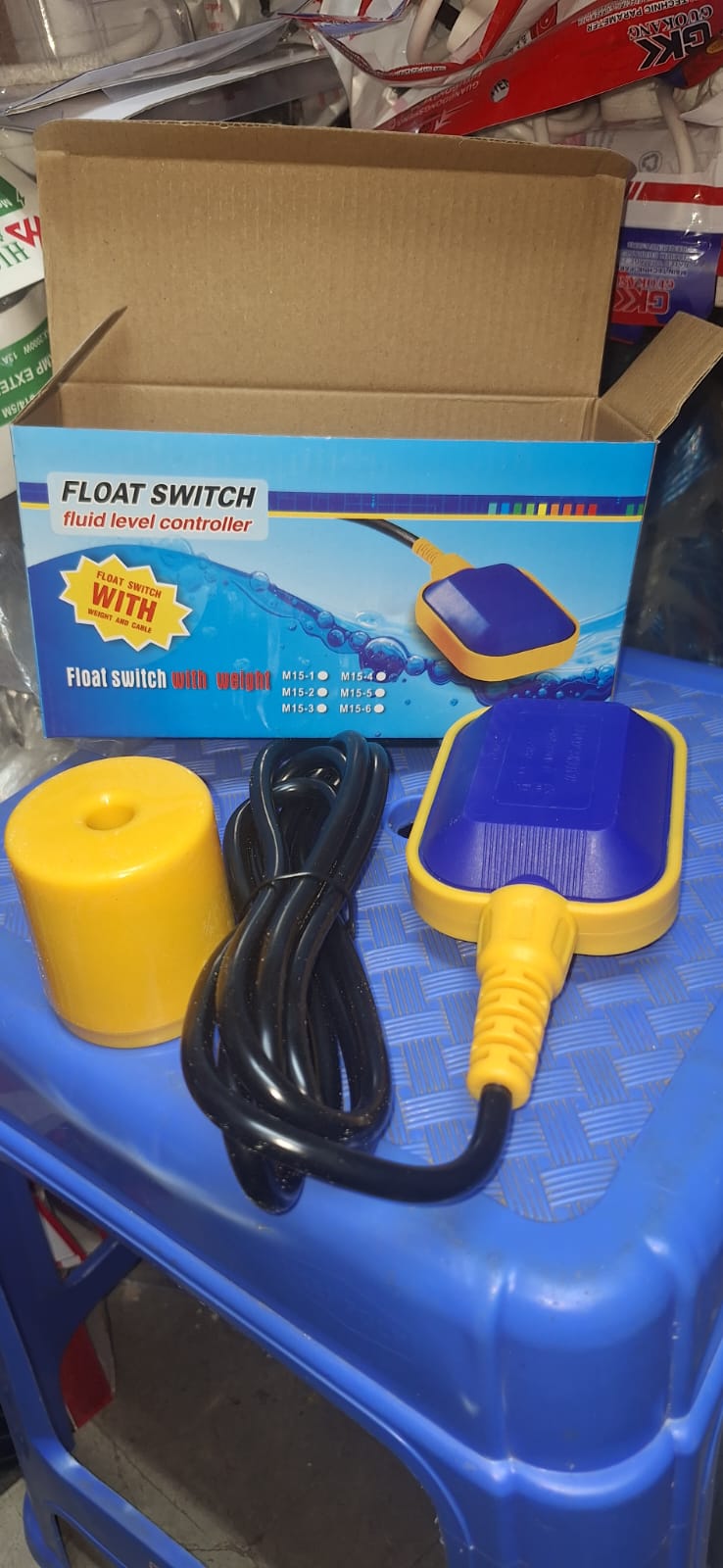 FLOAT SWITCH FLUID LEVEL CONTROLLER WITH WEIGHT AND CABLE M15-1 - J Luxury Store